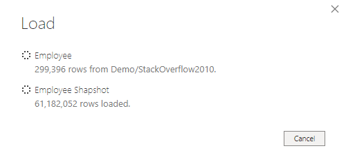 Loading 1.6 Billion Rows Snapshot Table with Power Query – Sergio Murru